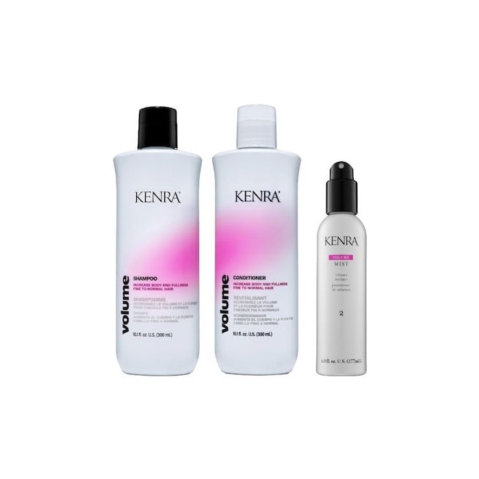 Kenra Volume Shampoo, Conditioner 10.1 oz & Mist Volume Builder 6 oz Trio