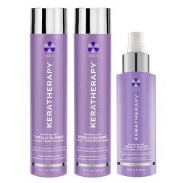 Keratherapy Totally Blonde Violet 3 Piece Kit Shampoo, Conditioner ...